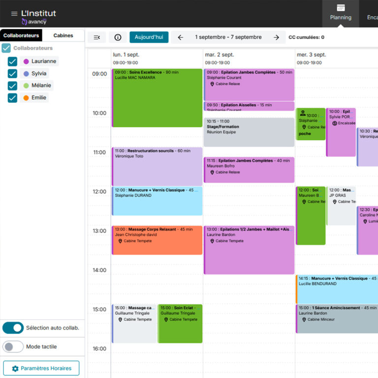 Logiciel de gestion des plannings coiffeur et esthéticienne